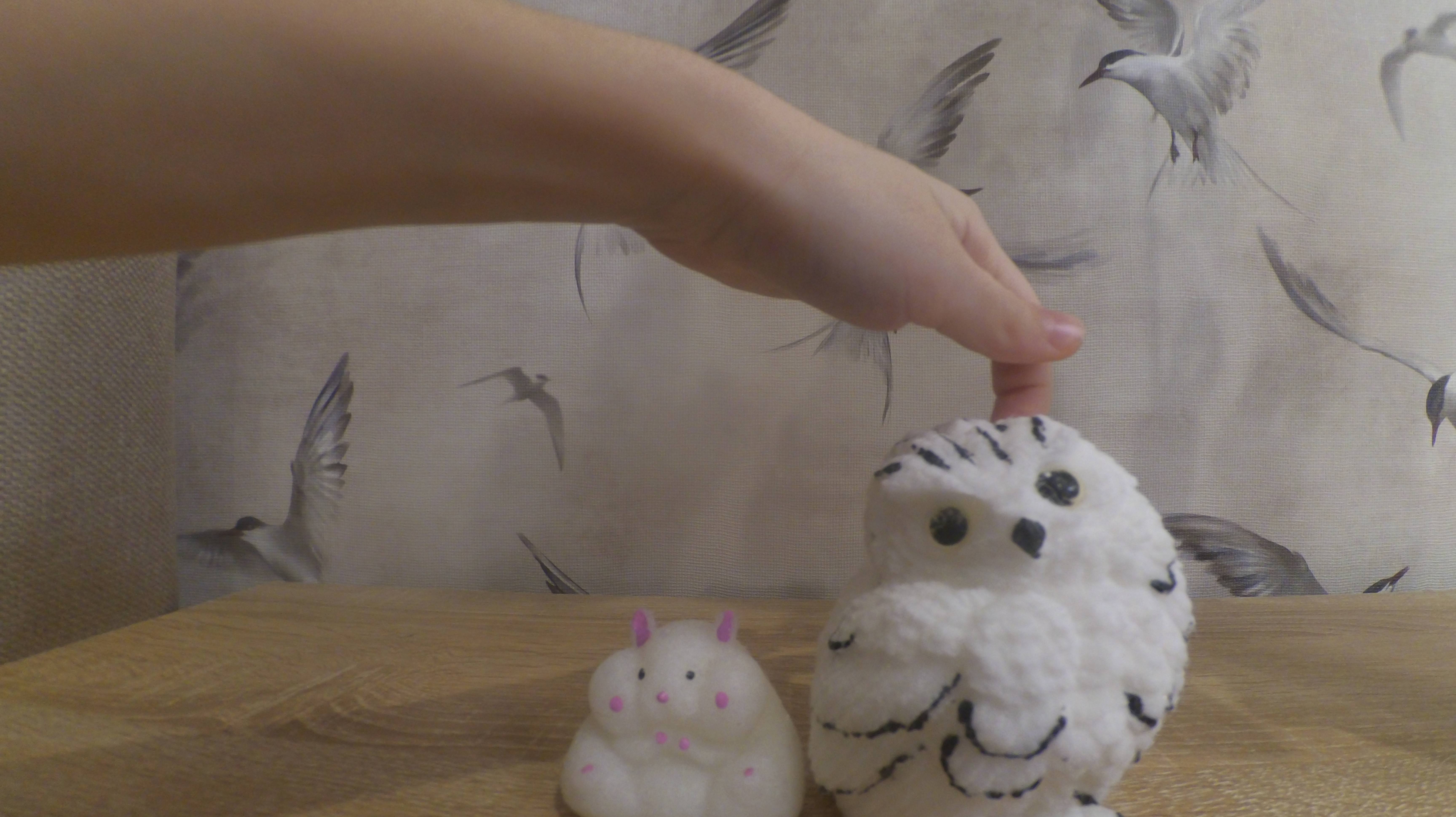 Распаковка таба совы и очень липкого хомяка