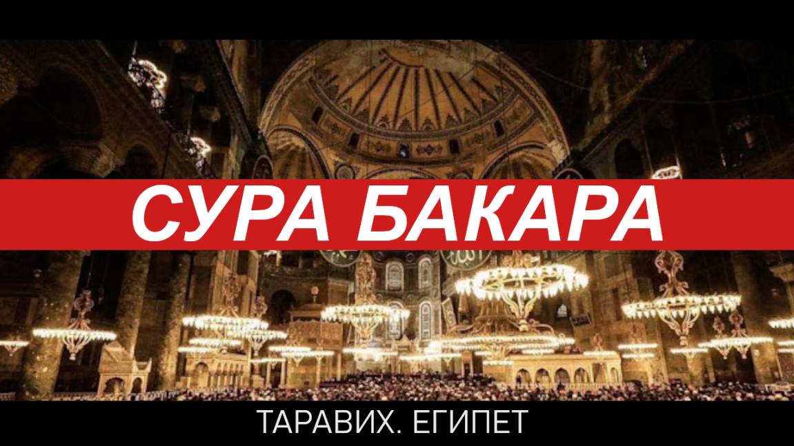 СУРА ФАТИХА И СУРА БАКАРА (ТАРАВИХ В ЕГИПТЕ )