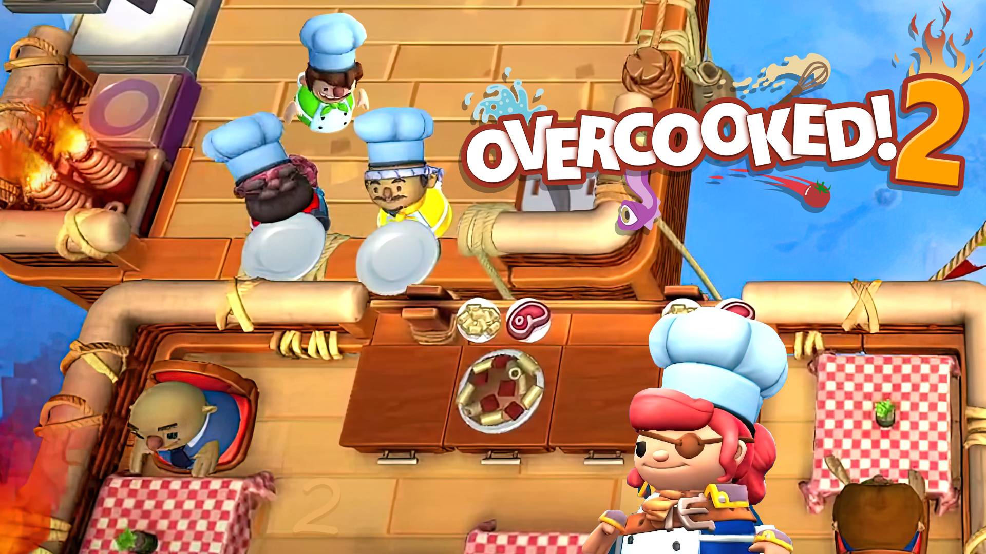 Вкусно накормим в нашем мишленовском ресторане – Overcooked 2 #2