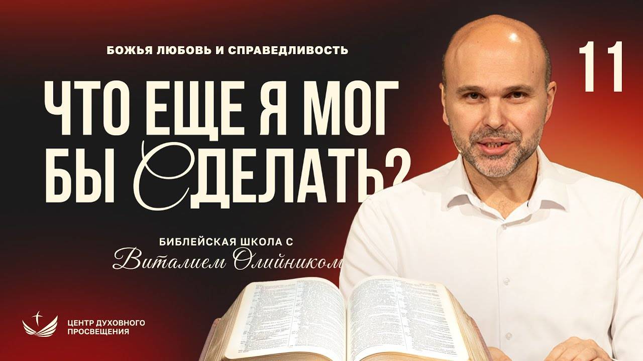 Что еще Я мог бы сделать? | Божья любовь и справедливость | урок #11,библейская школа с В. Олийником