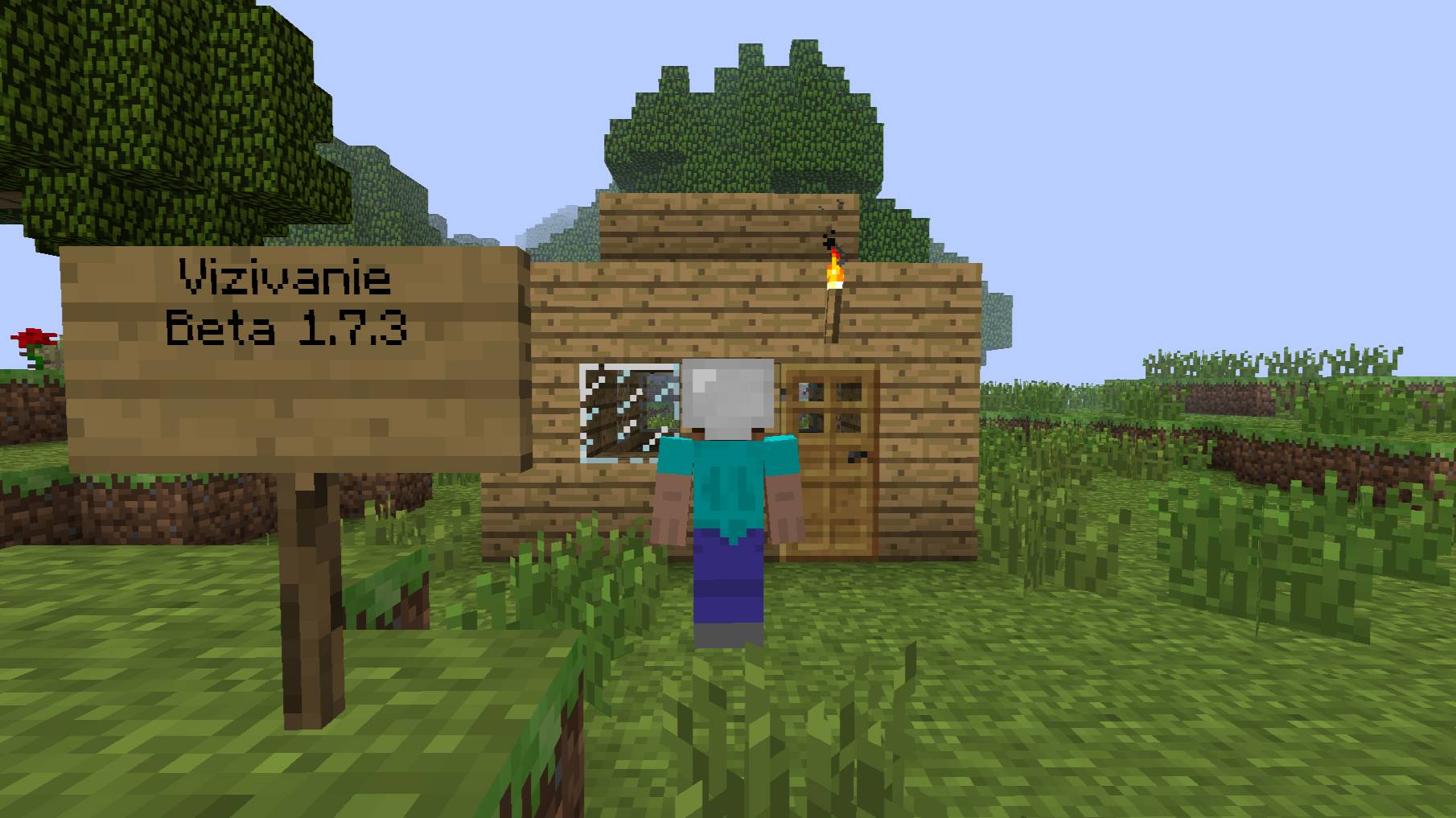 Смотрю версию Майнкрафт Бета 1.7.3 (Minecraft Beta 1.7.3)