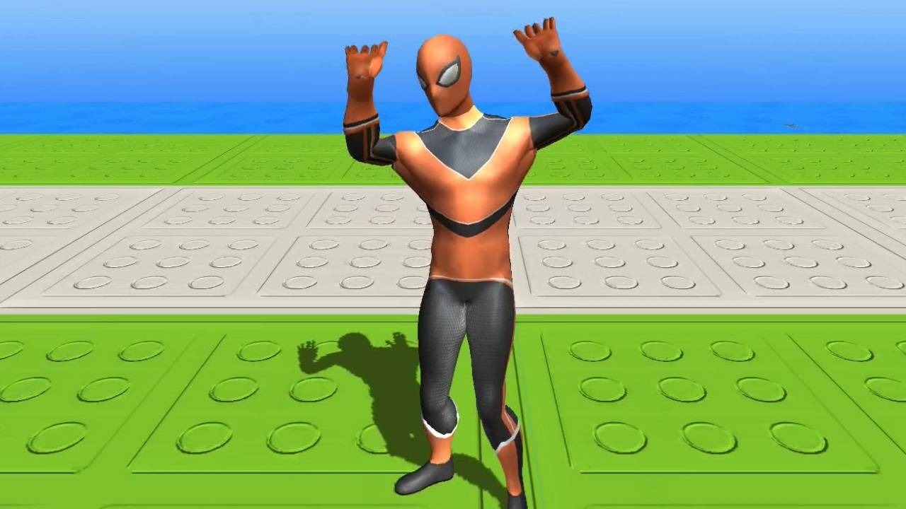 Мультфильм Гонки Спайдермен гоняет на машине Spiderman Race