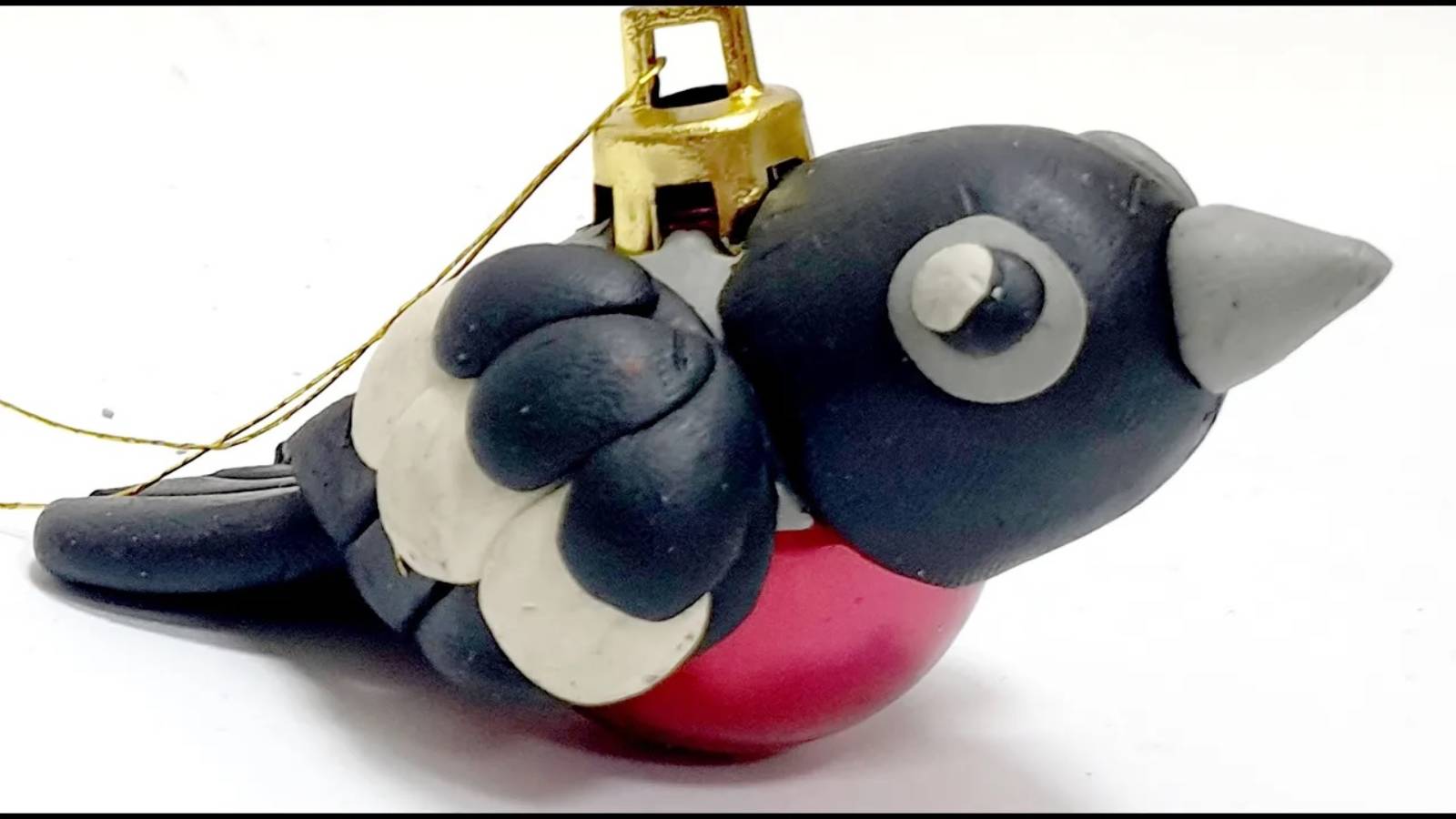 СНЕГИРЬ | ЁЛОЧНАЯ ИГРУШКА. ЛЁГКИЙ ПЛАСТИЛИН | ОБРАЗЦОВЫЙ ХУДОЖЕСТВЕННЫЙ КОЛЛЕКТИВ КЕРАМИК АРТ-СТУДИЯ