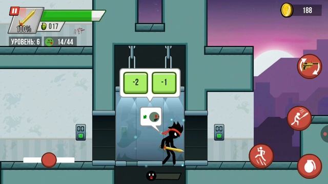 Стикмен против зомби-часть 6.