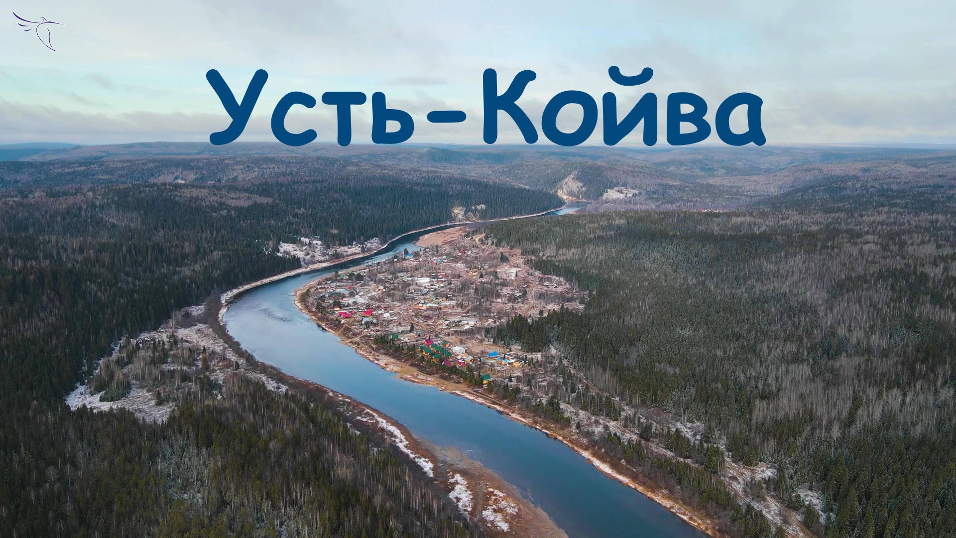 село Усть-Койва. Вид с дрона.