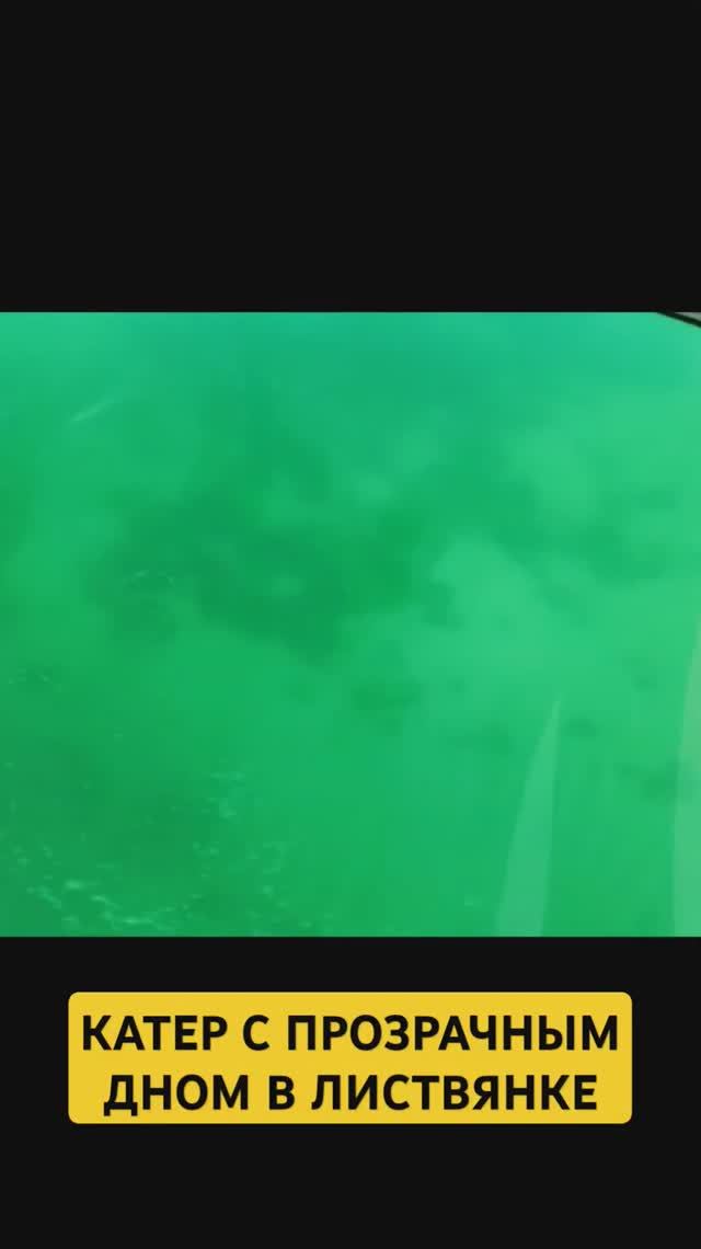 Катер с прозрачным дном в Листвянке на Байкале