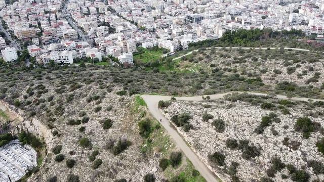 Район Афин с воздуха