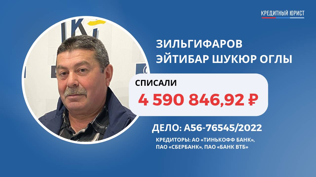Отзыв Эйтибар Шукюр Оглы Зильгифарова о компании "Кредитный Юрист"
