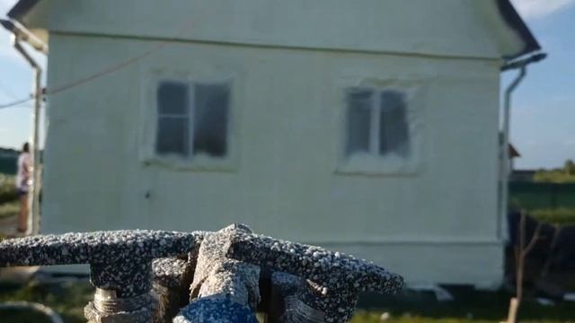 Утепление дачи напыляемым ППУ.