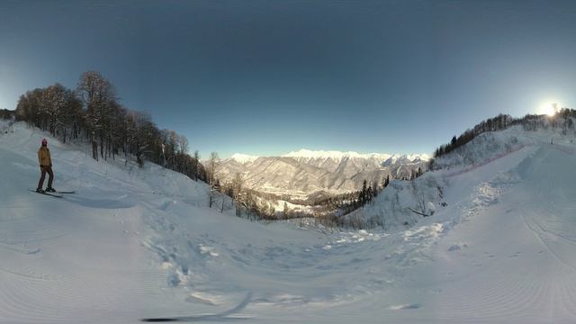 2025. Сочи. Красная поляна. Панорама 360° - 2. Основной склон.