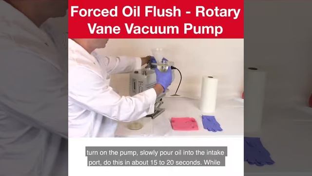 Принудительная промывка маслом пластинчато-роторного вакуумного насоса Welch
