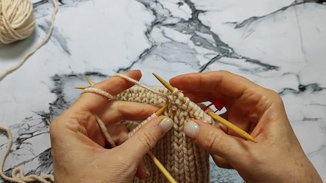 узор для шапки. Круговое вязание.