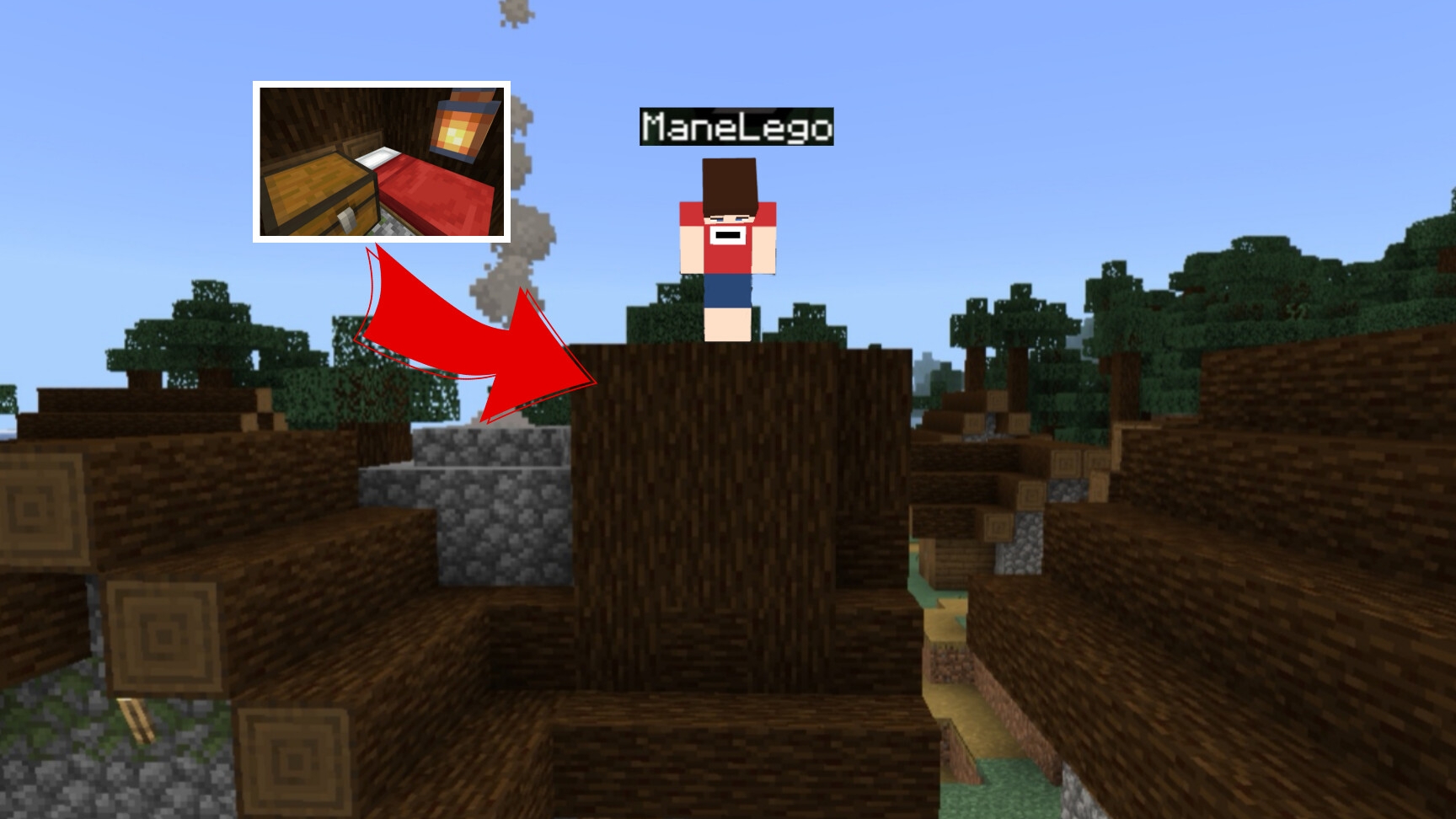 Я построил секретный дом на крыше жителя в Майнкрафте 😲 | ManeLego minecraft