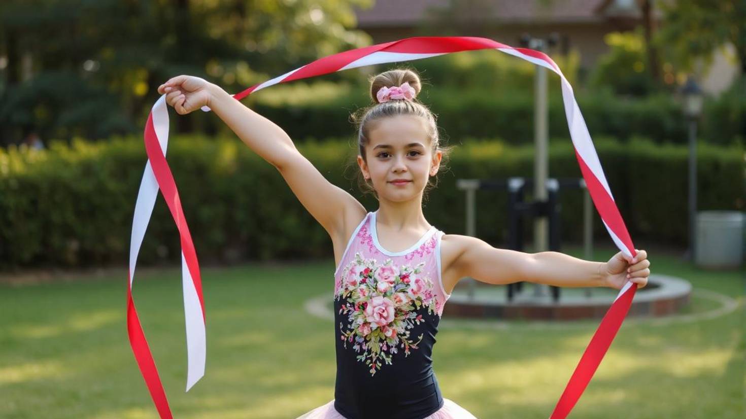 Художествнная гимнастика. Работа с лентой. Риск с булавами