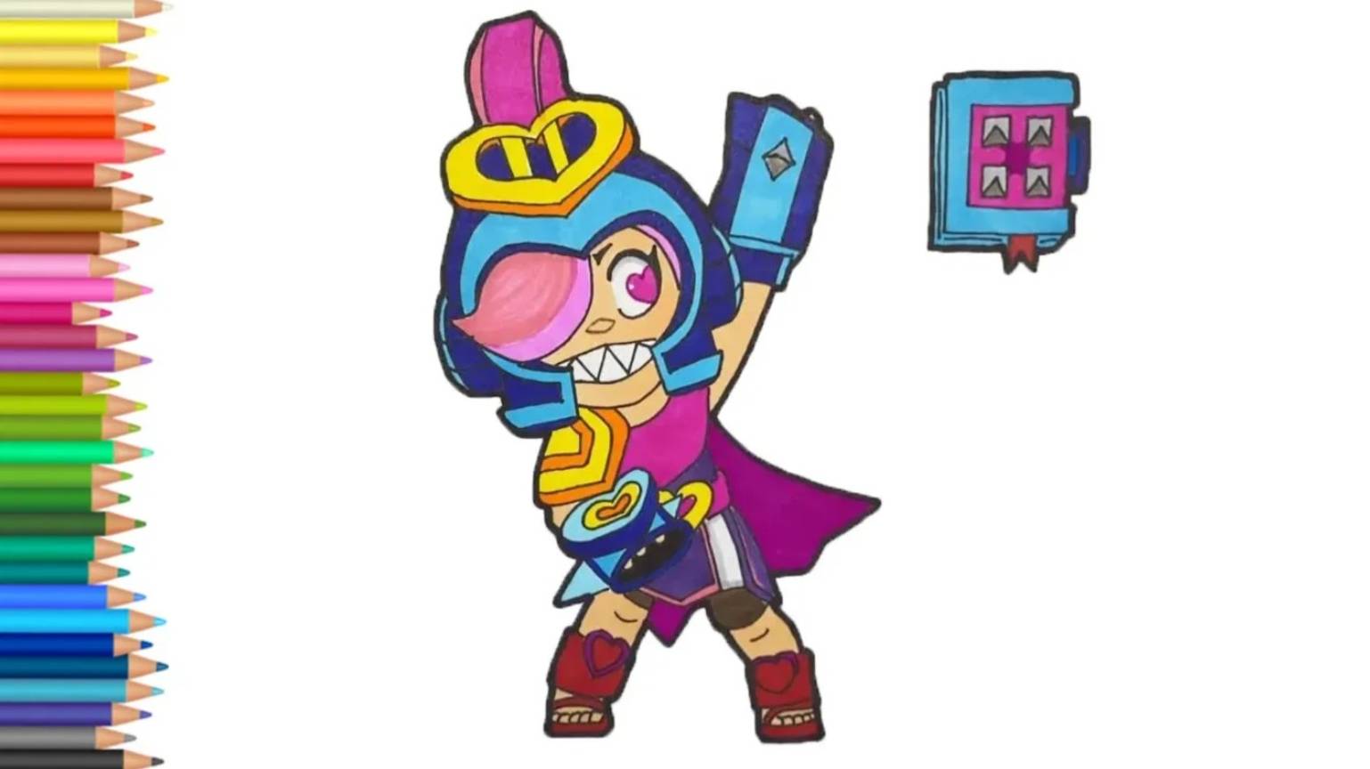 Как нарисовать Колетт Гладиатор из Бравл Старс 🌟