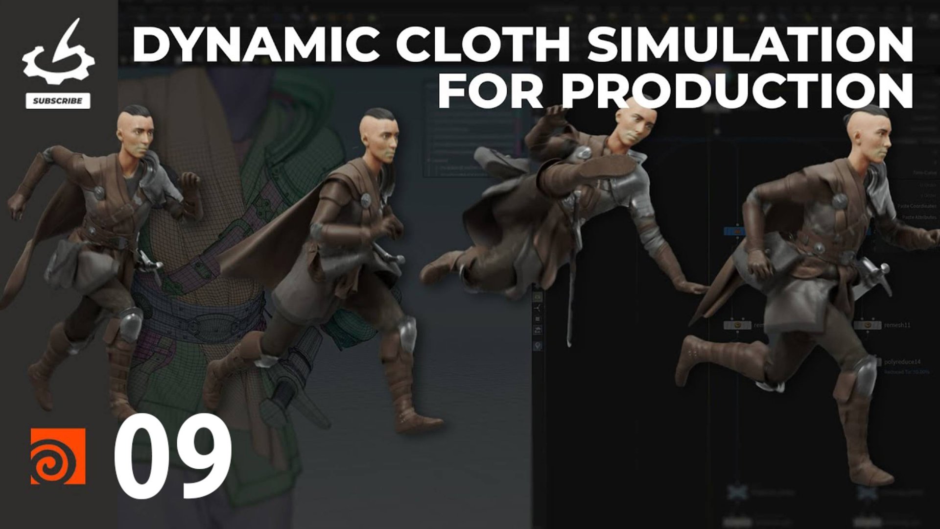 09. Post Simulation Fixes - Part 2 - Dynamic Cloth Simulation for Production Houdini