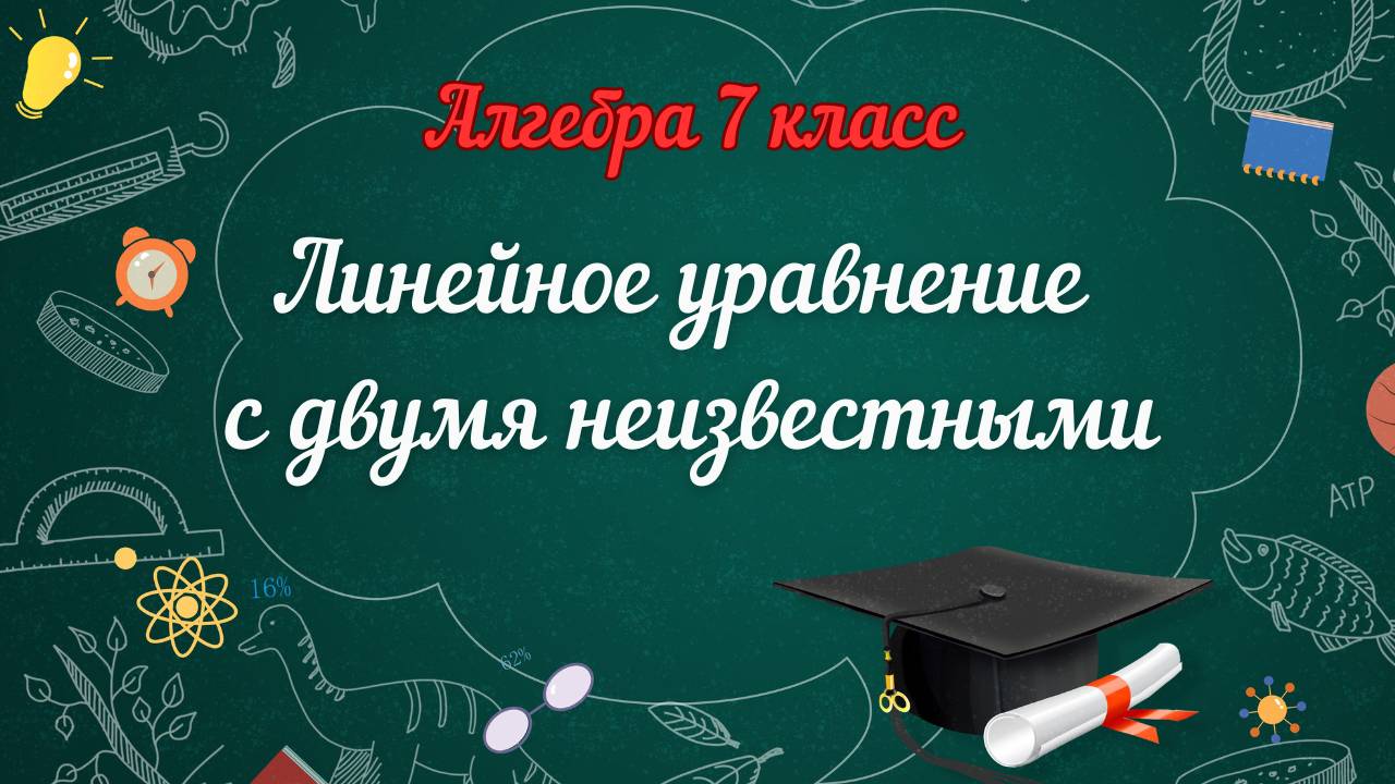 15-Линейное уравнение с двумя неизвестными. Алгебра 7 класс
