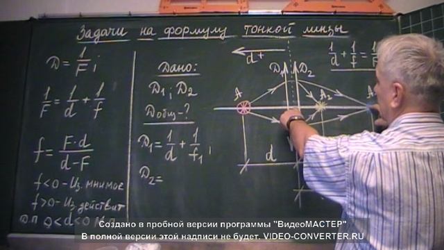 Оптическая сила двойной линзы
