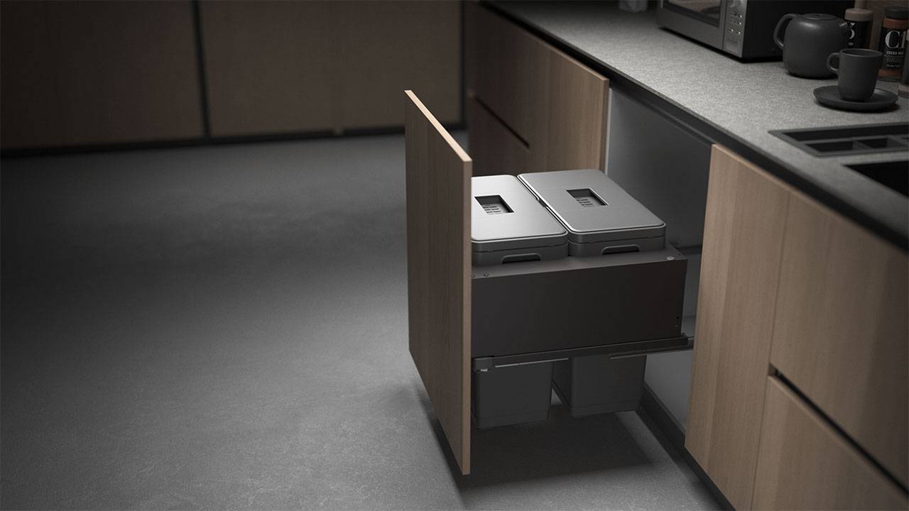 Установка системы вёдер GLOBE 2.0 с индивидуальными крышками (приобретаются отдельно)