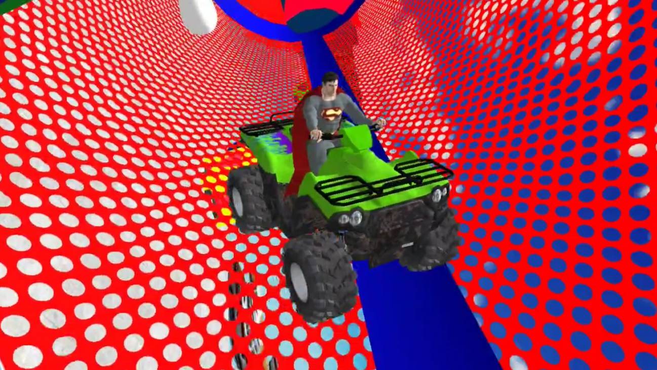 Мультфильм Супергерой Супермен Superman Гонки на квадроцикле