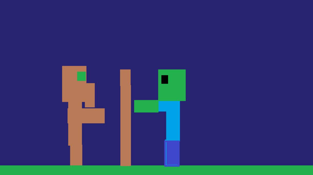 обычная ночь в майнкрафт