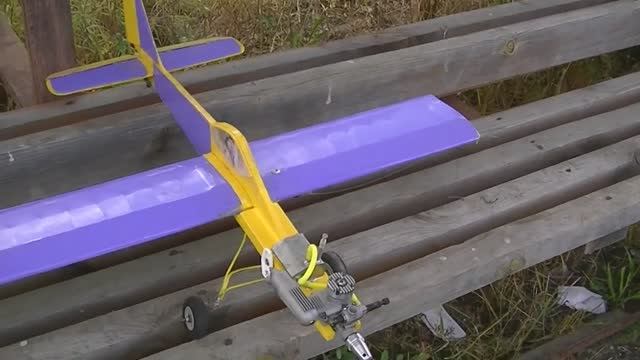 Полет PML-1001 "Юниор"- кордовая тренировочная авиамодель. (Видео 2)