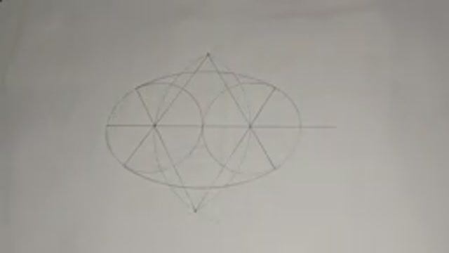 Как построить эллипс овал с помощью циркуля  и линейки