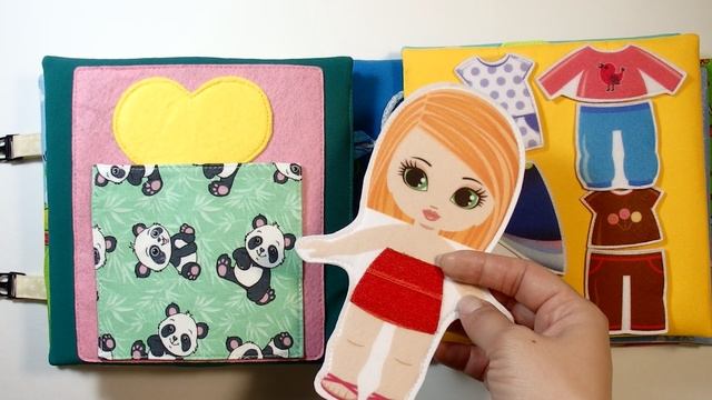 Развивающая книжка-малышка из ткани для Ариши 8 мес