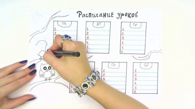 Расписание занятий - оформление. Планируй со мной!