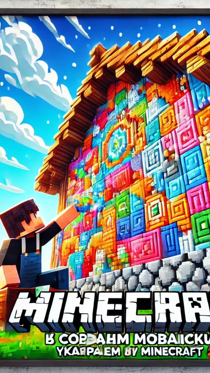 🧱 Создаём красивую мозаику! Украшаем стены дома в Minecraft 🎨✨