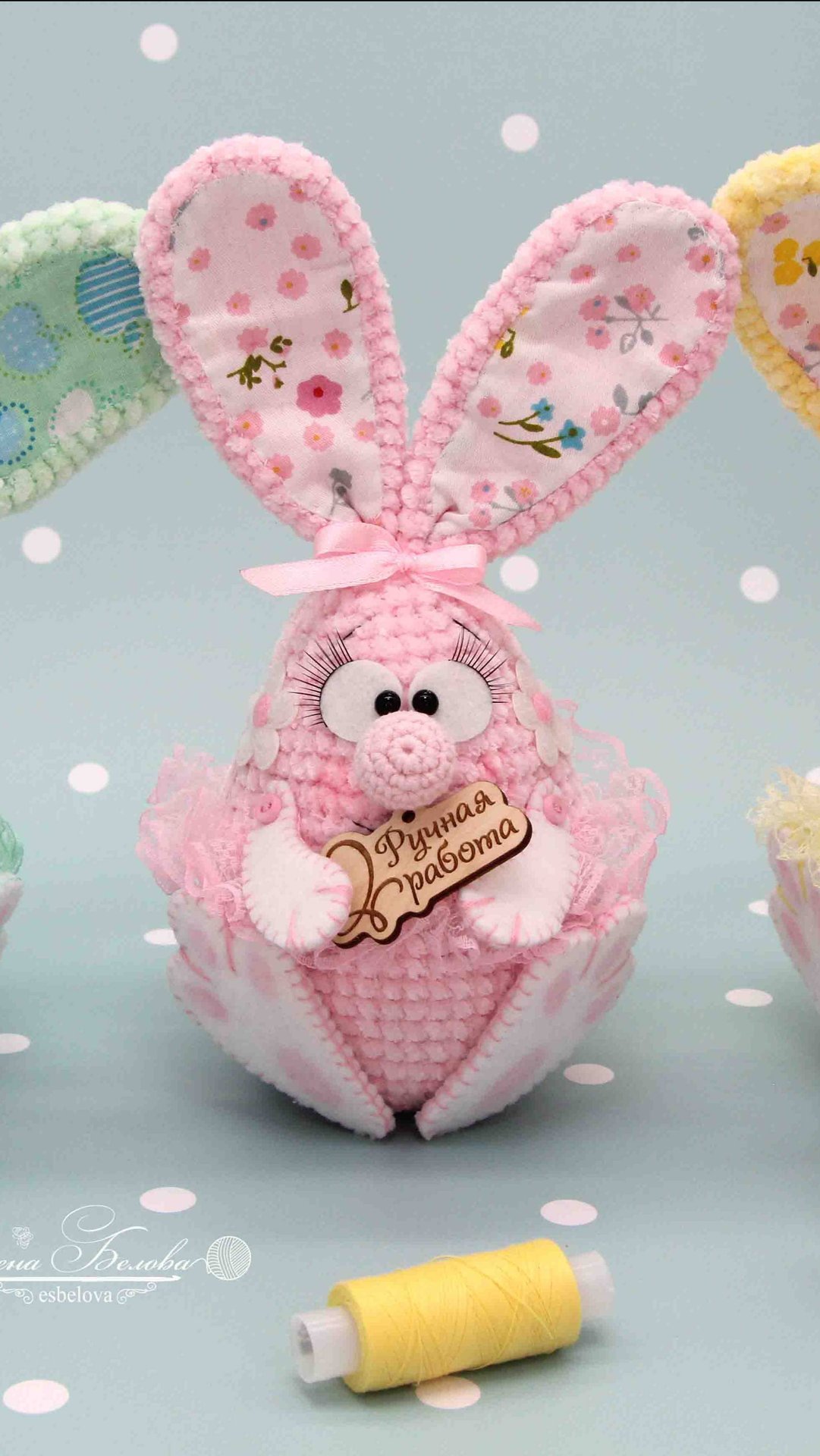 Зайки на Пасху (крючком)