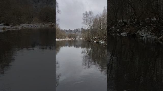 Зимний сплав на сап борде по реке Нара