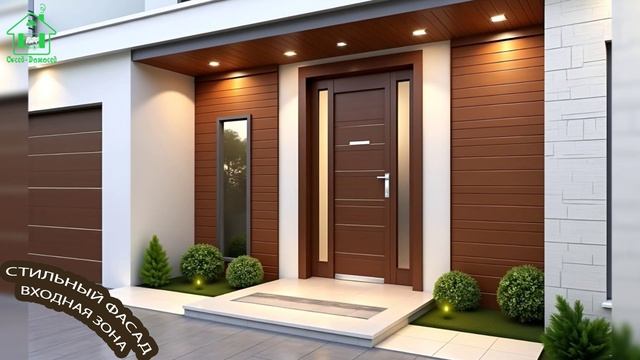 Входные двери в дом и стильные фасады фото идеи для вдохновения 🏡 (60)