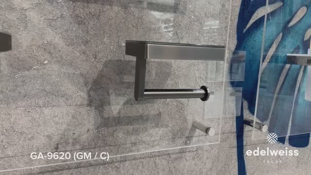 Полка и держатель для туалетной бумаги Black & White GA-9620