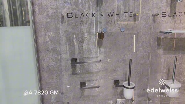 Комплект аксессуаров для ванной комнаты Black & White GA-7820GM