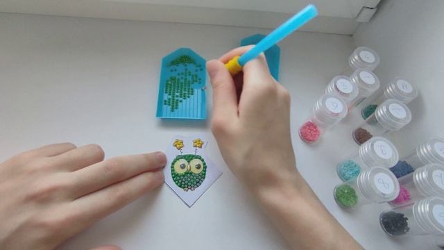 ЗЕЛЁНАЯ СОВА АЛМАЗНАЯ МОЗАИКА