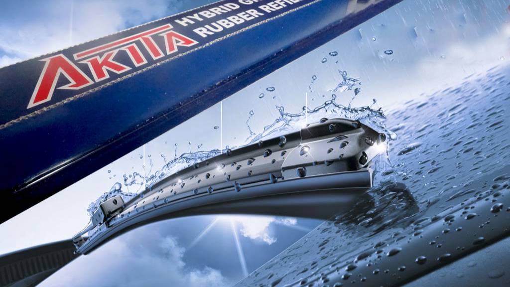 Установка сменных резинок AKITA для гибридных щеток