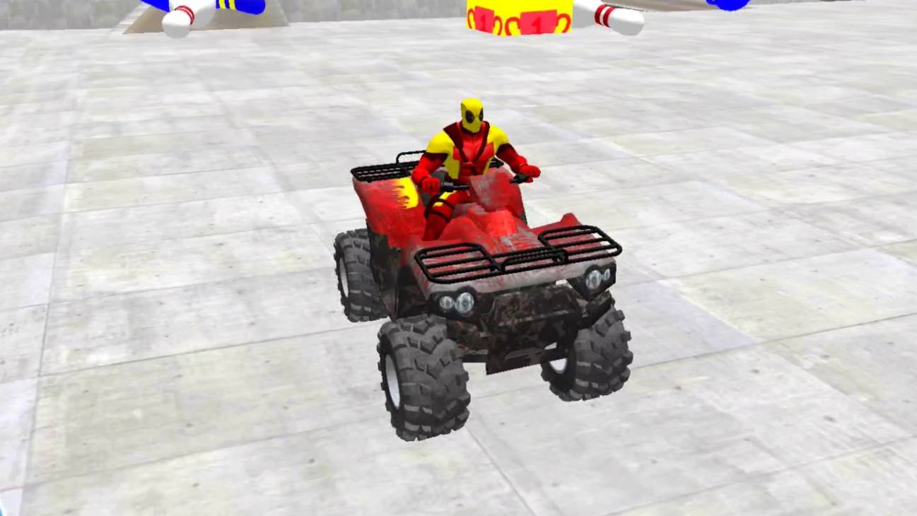 Мультик Супергерой Дэдпул Deadpool Гонки на квадроцикле