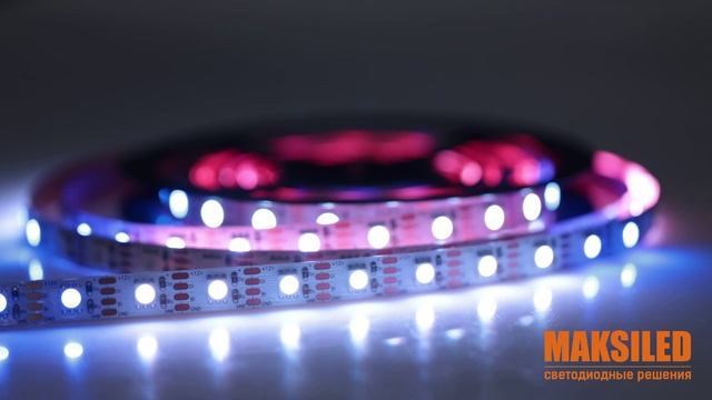 Светодинамика новейшей адресной светодиодной ленты ML-R60-5050-RGB-Digital-S 1 пиксель=1 диод 12 В
