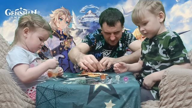 Геншин инпак распаковка подарков приключение года магнит