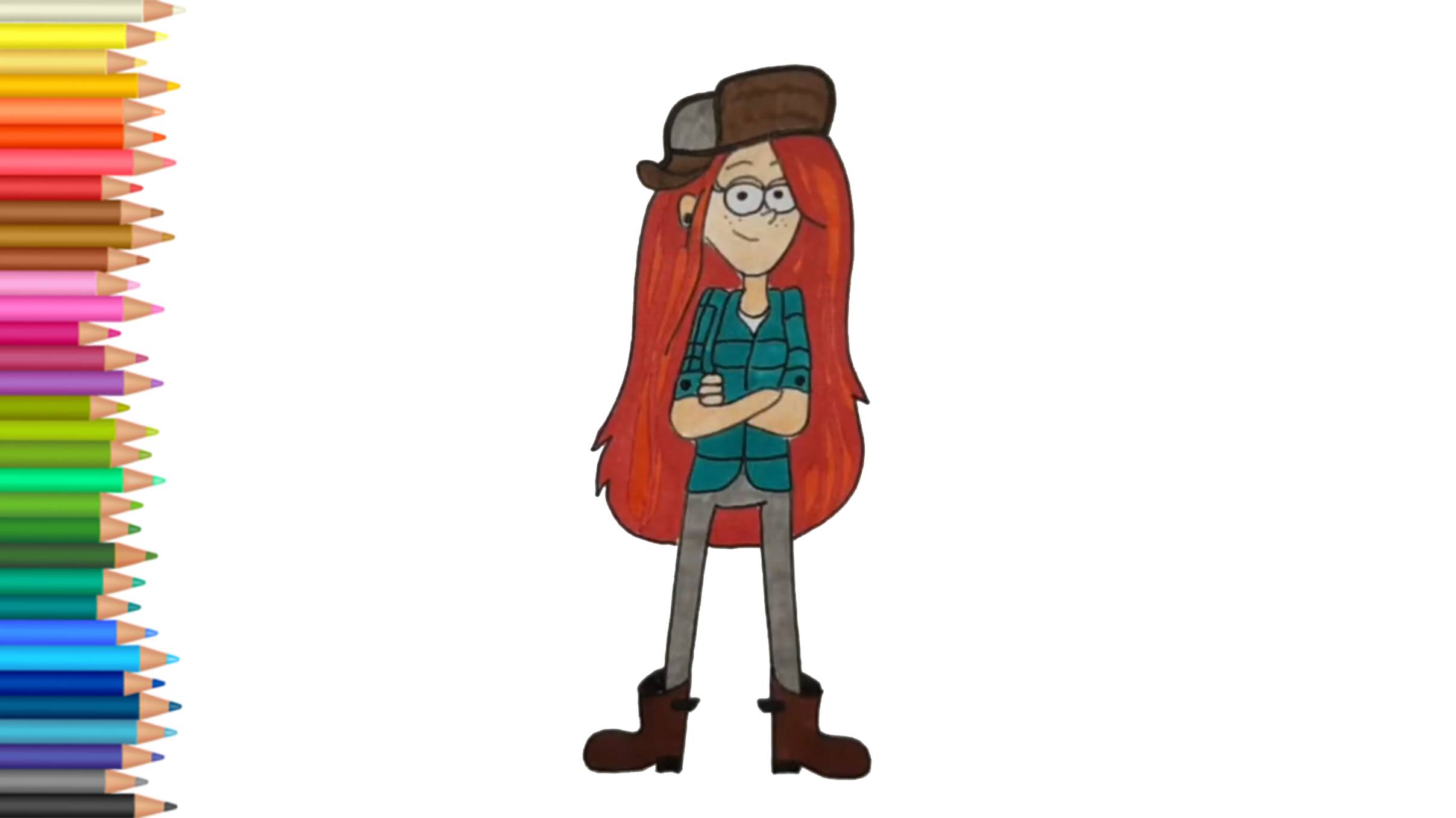 Рисуем Венди из Гравити Фолз 🌻