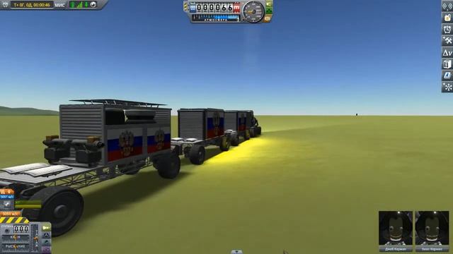 Построил поезд с буровой установкой в KSP