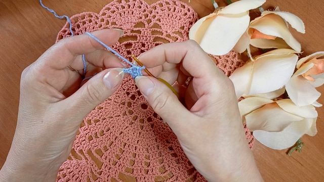 Вязание крючком. Столбики без накида.Вязание первого ряда.