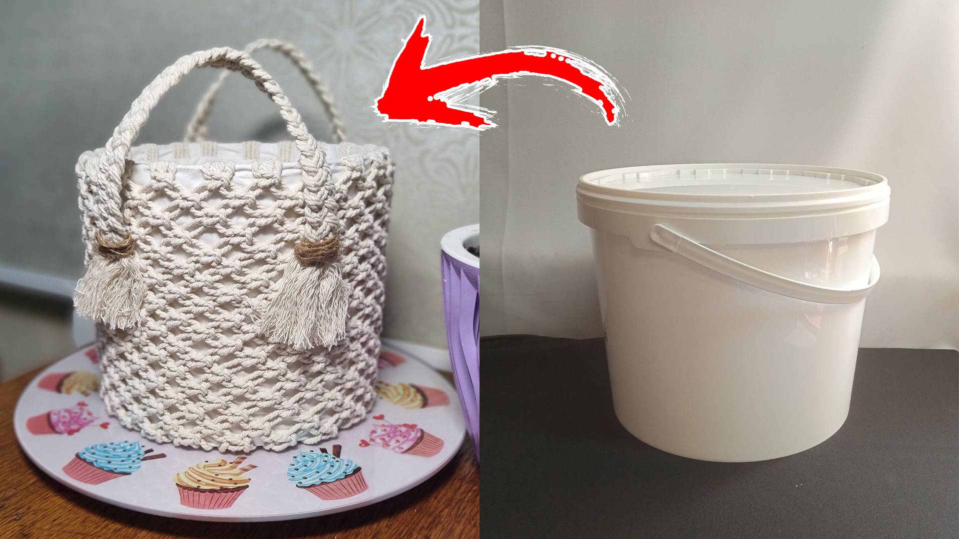 Как из ведра сделать шедевр? Рукоделие. Макраме.