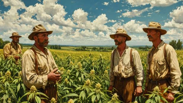 Конопля в СССР 680 000 гектар, 80% всех площадей конопли в мире, 25% всех посевных площадей СССР