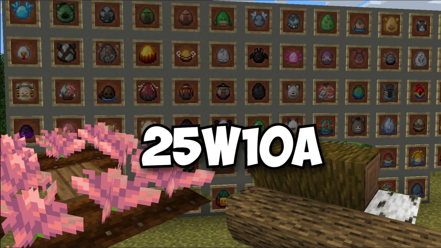 ПОВАЛЕННЫЕ ДЕРЕВЬЯ и ОБНОВЛЁННЫЕ ЯЙЦА ПРИЗЫВА МОБОВ в МАЙНКРАФТ | Обзор на Снапшот 25w10a