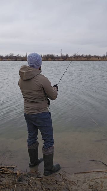 Поклёвка окуня на микроджиг 💪