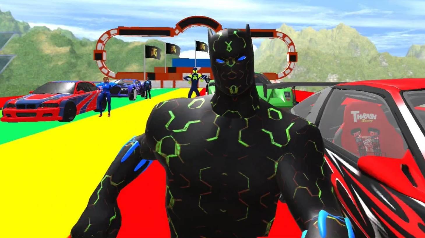 Мультфильм Гонки супергероев на машинах - Миссия 1