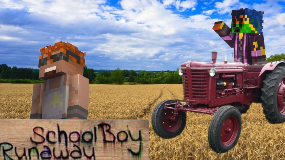 minecraft но я збежал на тракторе от злых родителей в schoolboy runaway
