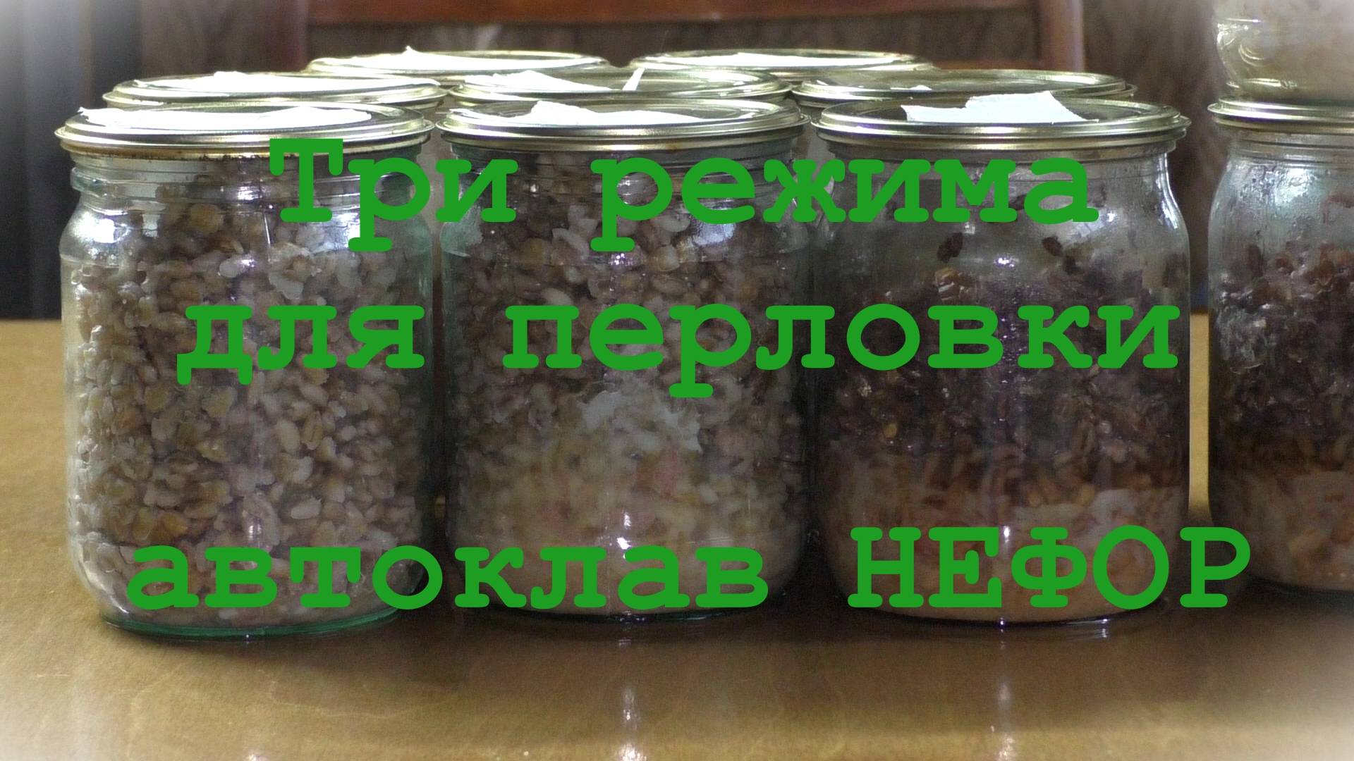 Три режима для перловки. А какой из них Ваш? Автоклав НЕФОР.